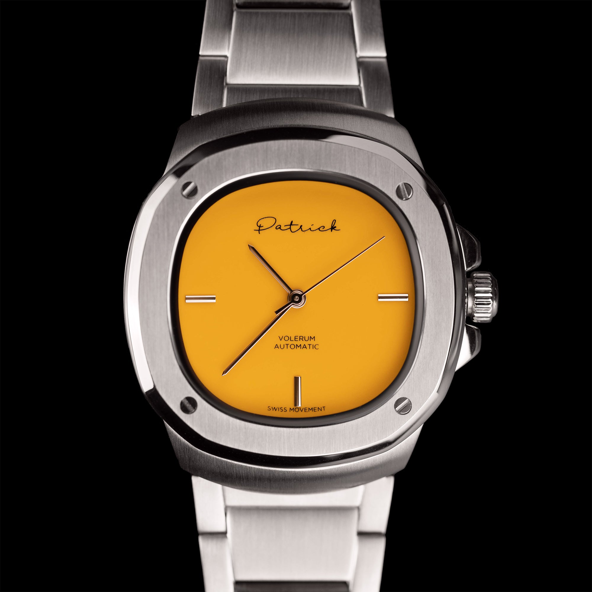Volerum Yellow in Stainless Steel | Patrick Men's Watches – Patrick Watches